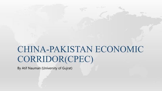 Impact of cpec on pakistan’s gdp | PPT