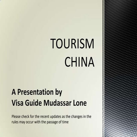 China Tourism | PPTX