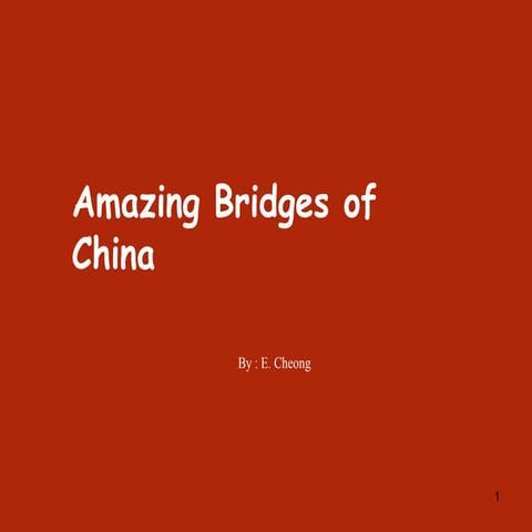 China's bridges | PPSX