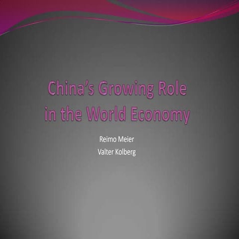 Slidecast The Chinese economy | PPTX