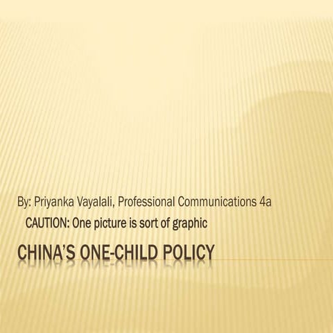 China’s one child policy | PPTX