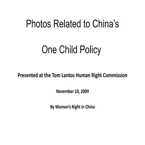 China's one child policy | PPTX