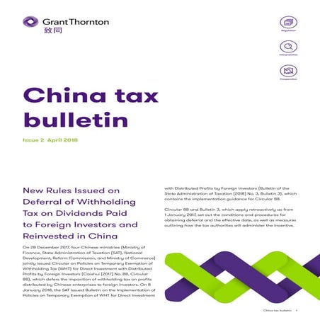 China tax bulletin - Issue 2 April 2018 | PDF
