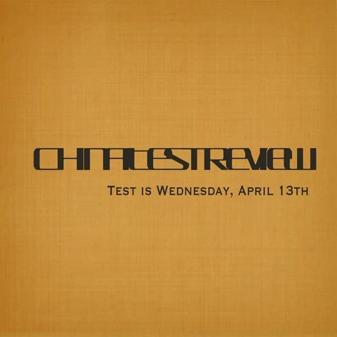 China test review 1st | PPT