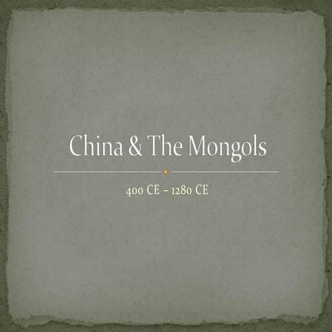 China & the mongols | PPTX