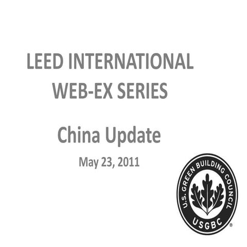 China Update Webex 5/23/11 | PPT