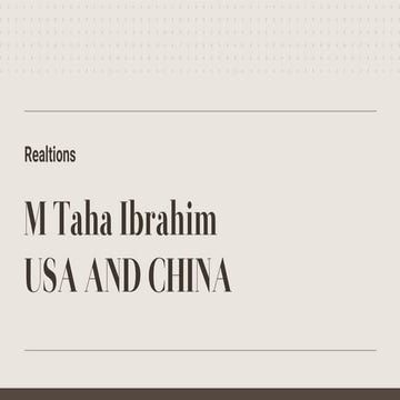 China usa relations till 1989 | PPT
