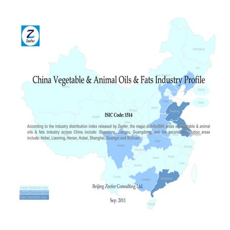China vegetable animal oils fats industry profile isic1514 sample pages ...