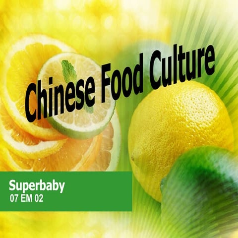 Chinese Food Culture | PPT