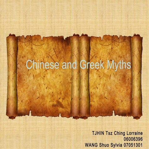 Chinese And Greek Myths | PPT