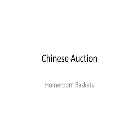 Chinese auction | PPTX