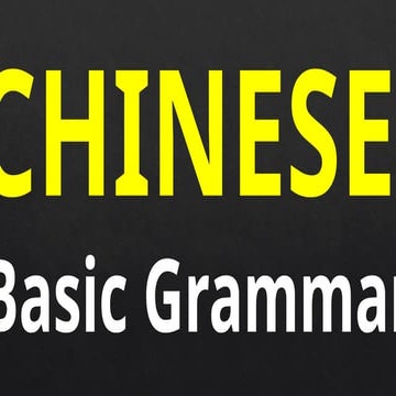Chinese basic grammar for special program in foreign language-chinese ...