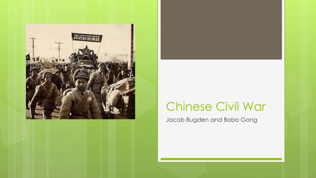 Max chinese civil war | PPTX