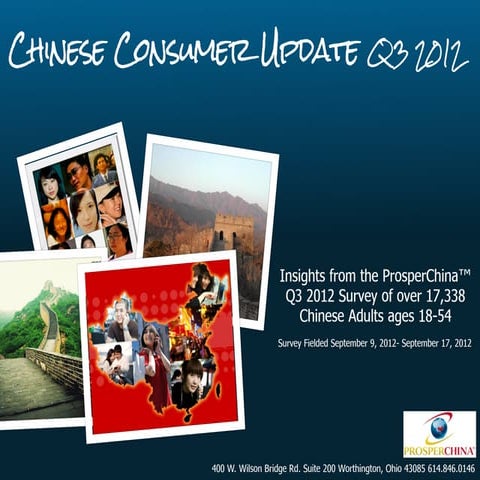 Chinese Consumer Update 2012 Q3 | PDF | Consumer Issues | Business