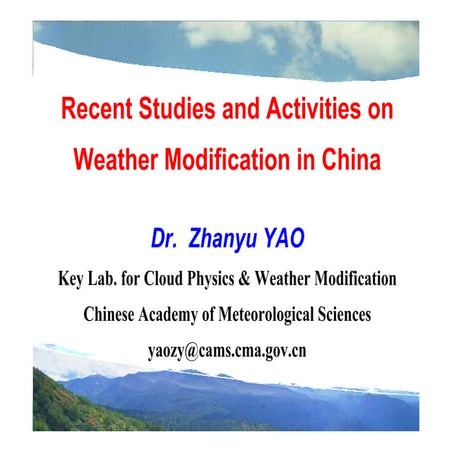 Chinese experiments in weather modification | PDF