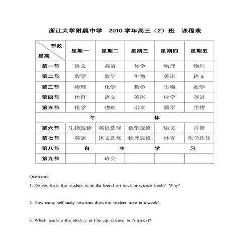 Stage5 Chinese school subjects_life | PPTX