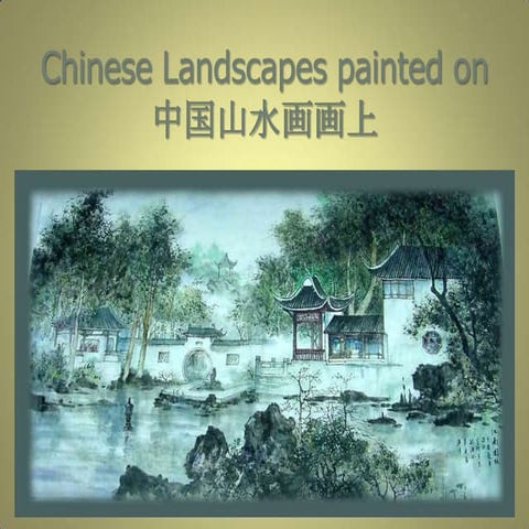 Chinese landscapes painted on | PPT