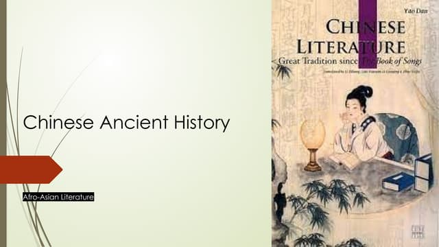 Chinese literature ppt | PPTX