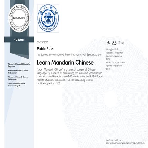 Chinese Mandarin for Beginners - Shanghai University Jiao Tong - Ruiz | PDF