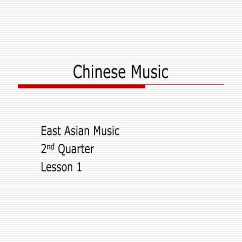Chinese music | PPT