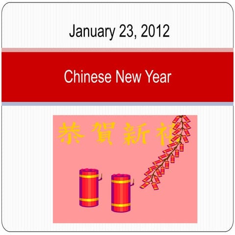 Chinese new year -- Kindergarten Lesson | PPTX