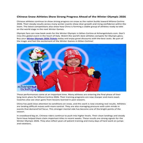 Chinese Snow Athletes Show Strong Progress Ahead of the Winter Olympic ...