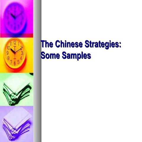 Chinese strategies | PPT