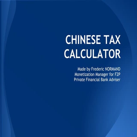 Chinese tax calculator presentation | PDF