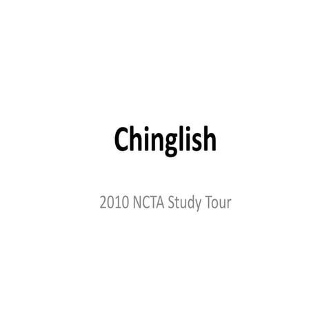 Chinglish | PPTX