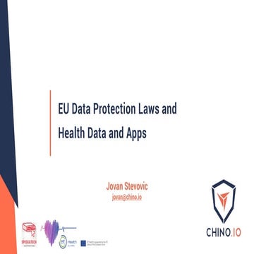 EU data protection laws and impacts on healthcare applications and ...