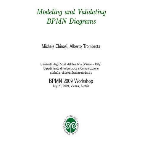 Modeling and Validating BPMN Diagrams | PDF