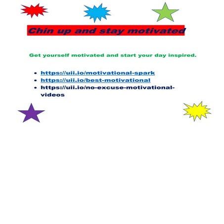 Chin up and stay motivated | PDF