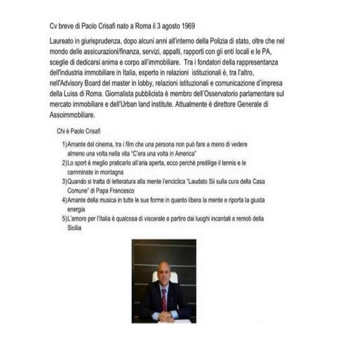 Chi è Paolo Crisafi | PPTX