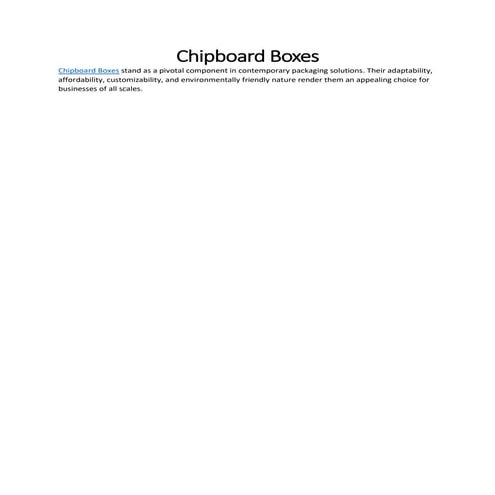 Chipboard Boxes | DOCX