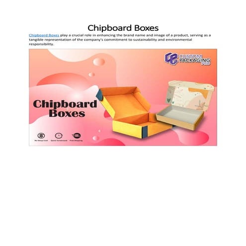 Chipboard Boxes | PDF