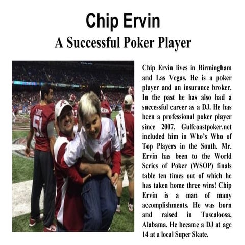 Chip Ervin - A Successful Poker Player | PPT