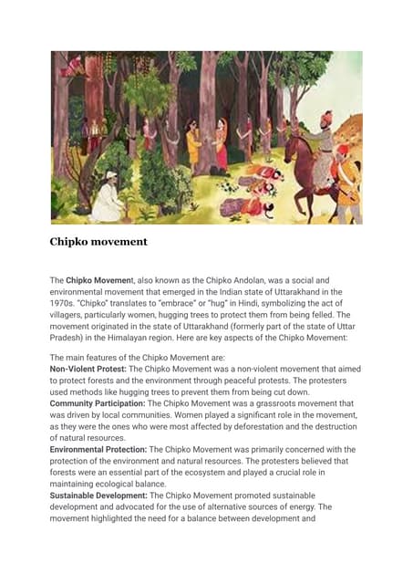 Chipko movement | PPTX | Science