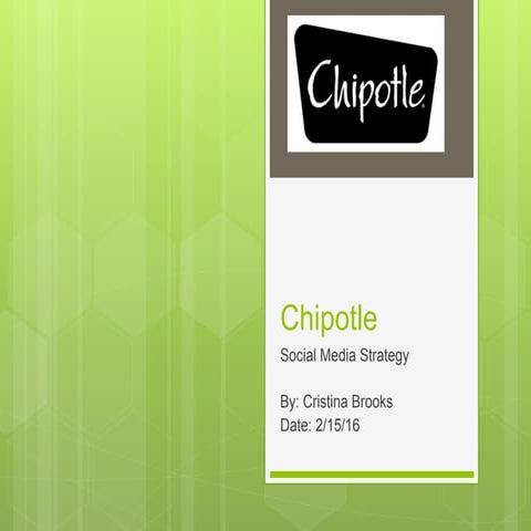 Chipotle's Social Media Strategy | PPTX