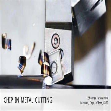 Mechanics of chips formation | PPTX