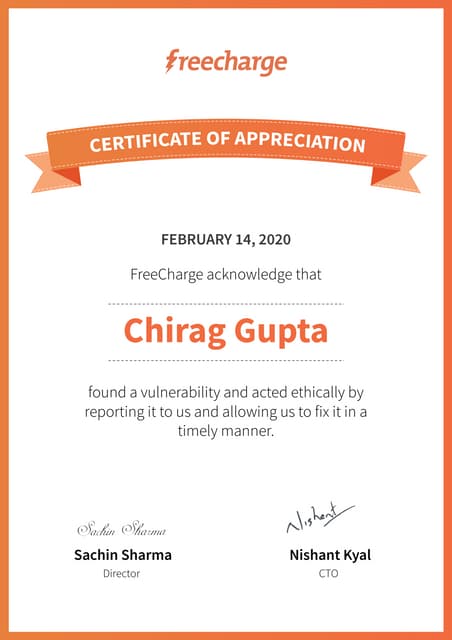 Paytm - Certificate Of Appreciation | PPT