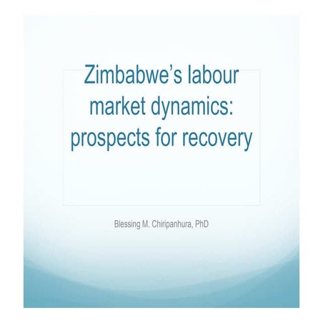 Zimbabwe's Labour Market Dynamics: Prospects for Recovery | PDF