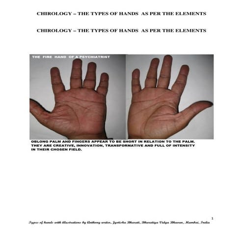 Chirology the types of hands | PDF