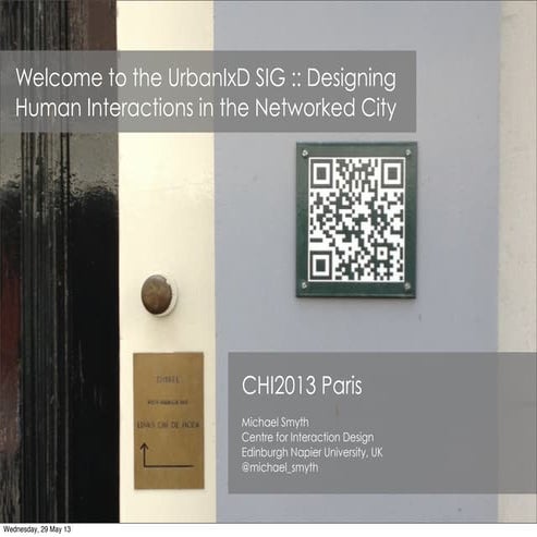 Imagining urban interactions: strategies for exploring future design ...