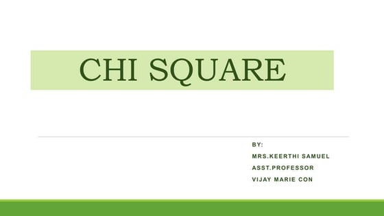 Chi square test | PPTX