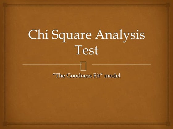 Chi -square test | PPTX | Physics | Science