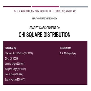 CHI SQUARE- A NON PARAMETRIC TECHNIQUE | PPTX