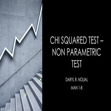 Chi Squared Test - Non Parametric Test** | PPTX