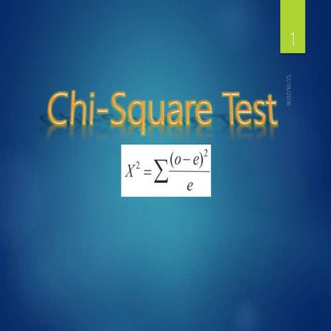Chisquare Test | PPTX