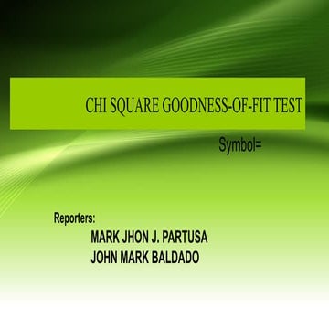 chi square goodness of fit-test statistics 101 | PPTX
