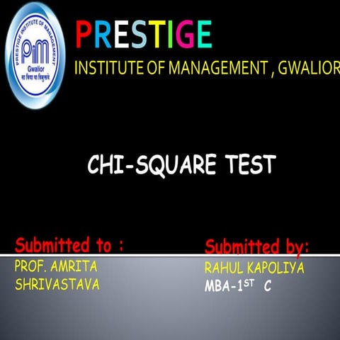 Chi square test | PPT